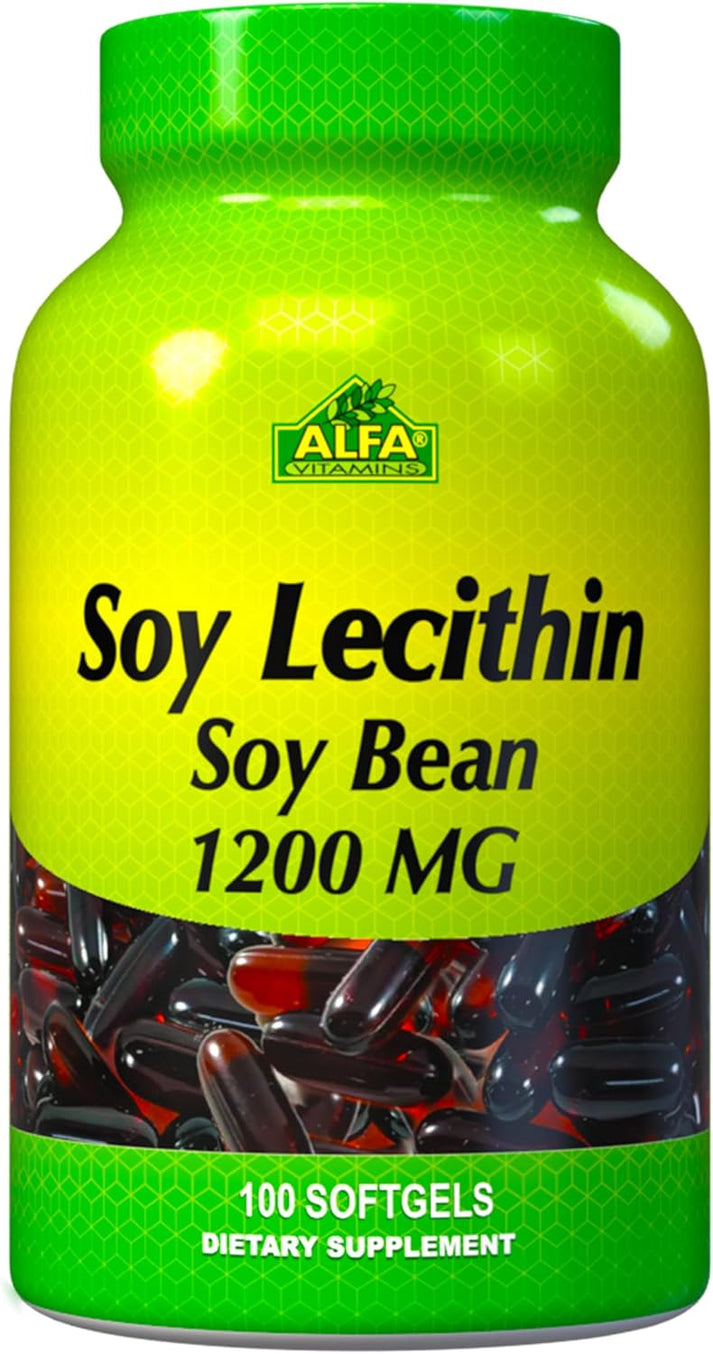 Soy Lecithin 1200mg Softgels - Natural Soy Bean Extract for Liver Deto ...