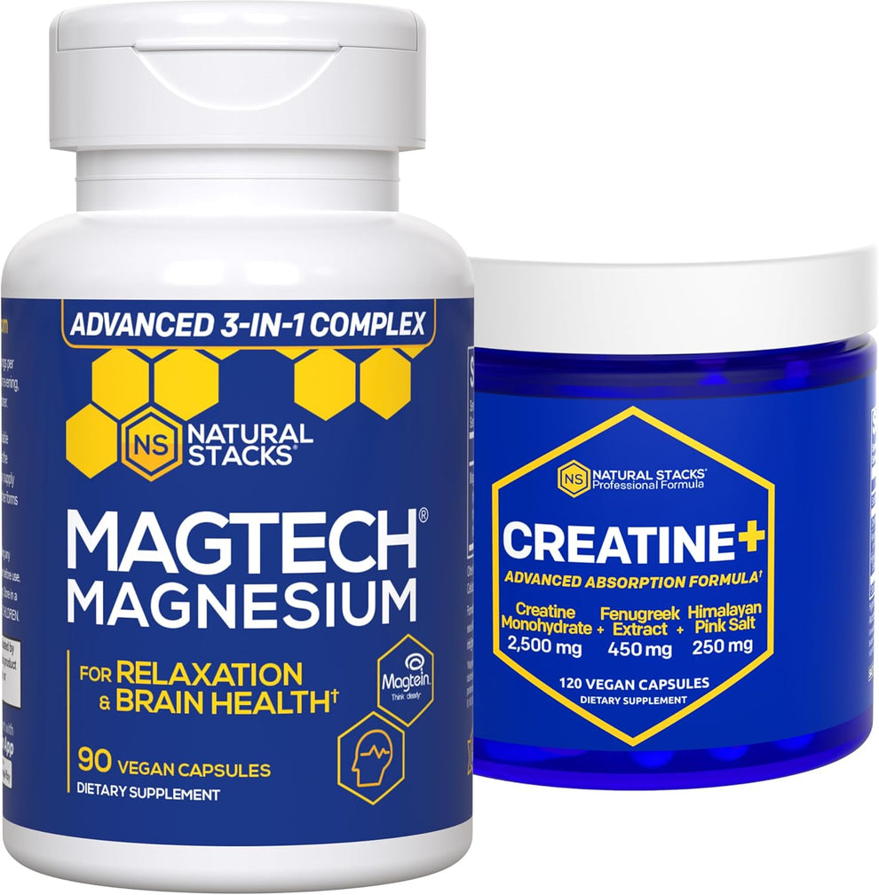 MagTech Magnesium Creatine Monohydrate Bundle Brain Health - 210 Capsu ...