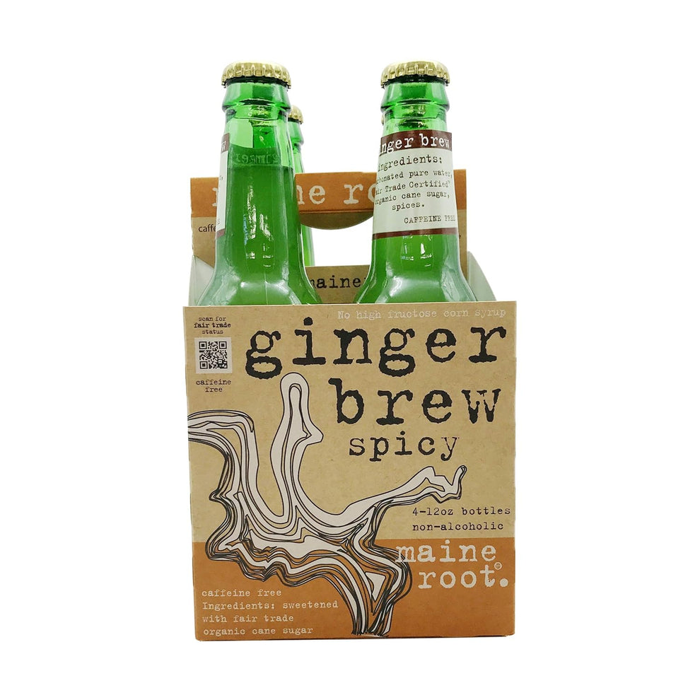 Maine Root Ginger Brew Soda - Organic Fair Trade 12 oz Pack of 4 ...