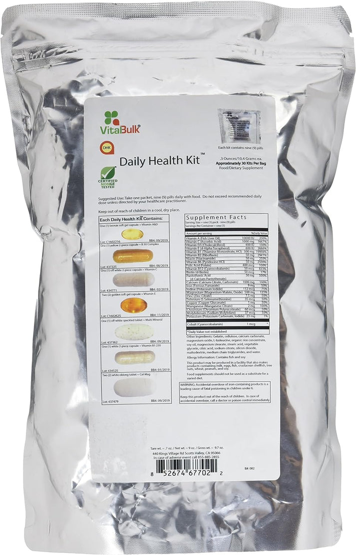 VitalBulk Daily Health Kit: Multivitamin & Mineral Supplement Packets ...